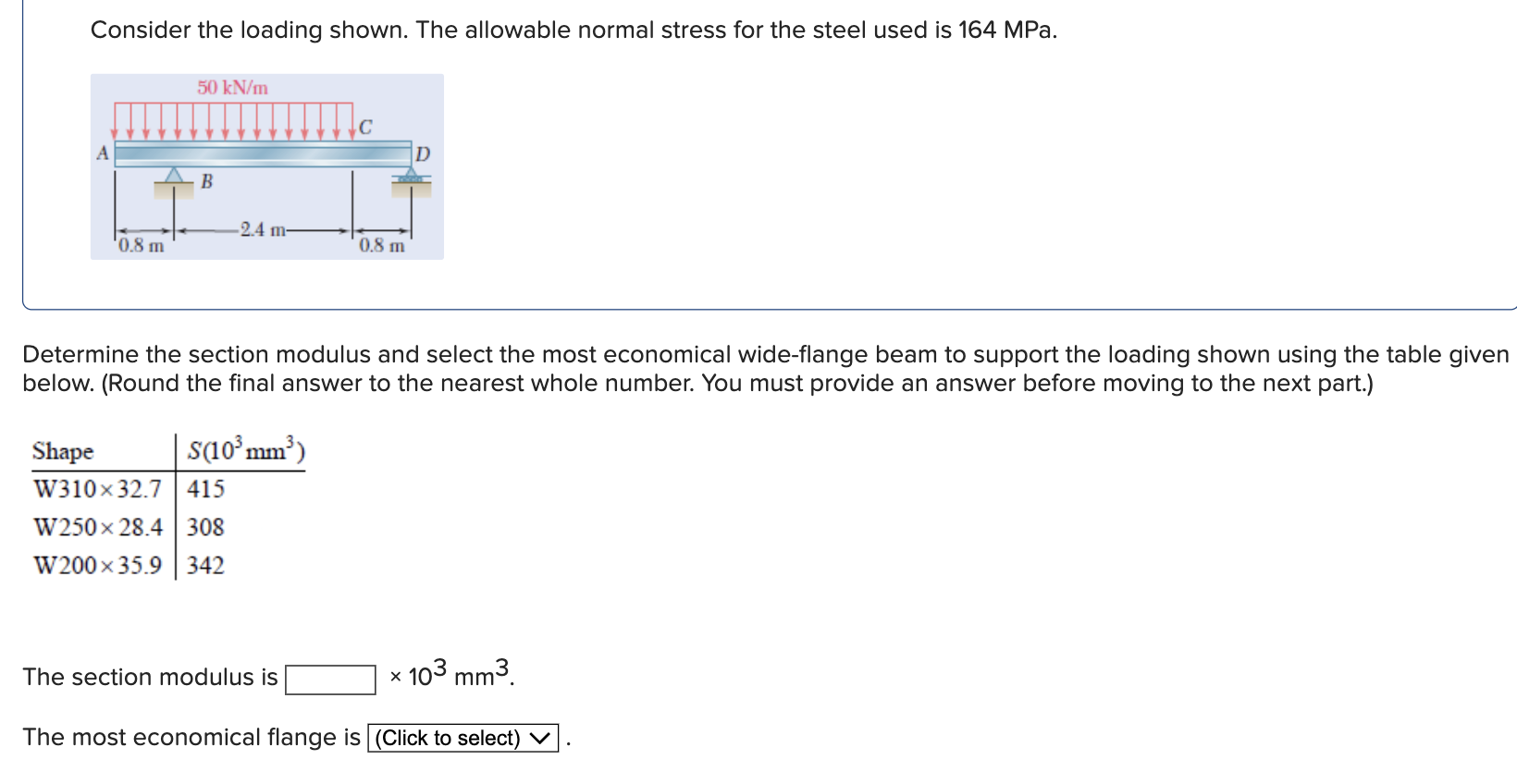 Solved Consider the loading shown. The allowable normal | Chegg.com