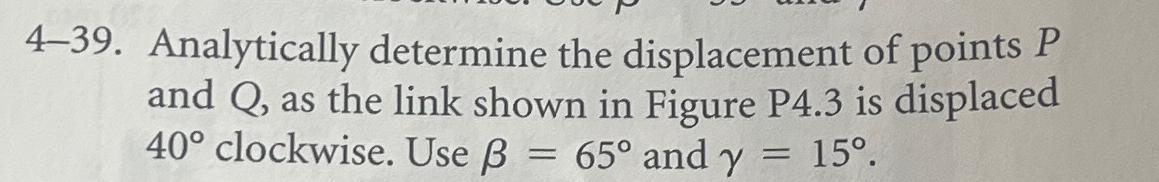 4-39. Analytically determine the displacement of | Chegg.com 4-39. Analytically determine the displacement of | Chegg.com