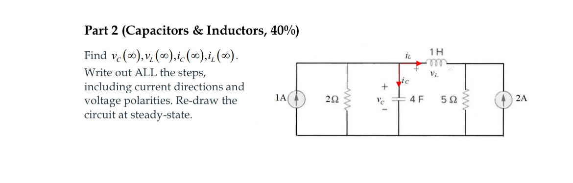 Solved Part 2 (Capacitors & Inductors, 40%)Find | Chegg.com