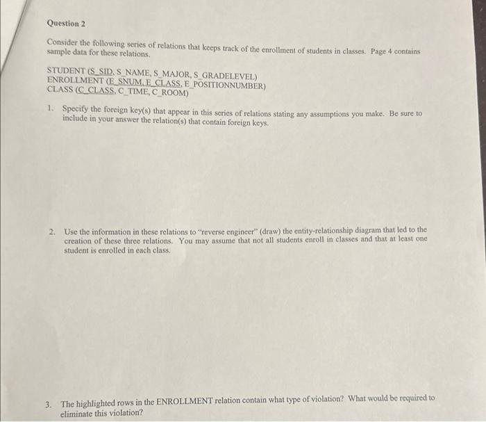 Solved Class Relation Consider The Following Series Of 2225