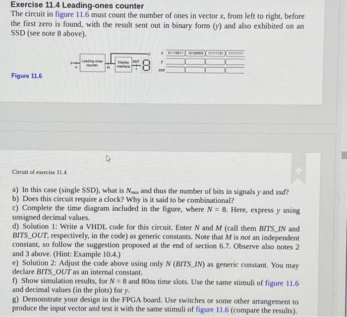 Solved Exercise 11.4 Leading-ones counter The circuit in | Chegg.com