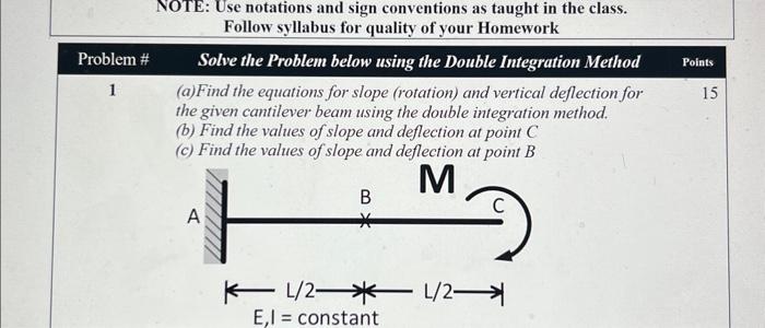 Solved NOTE: Use notations and sign conventions as taught in | Chegg.com