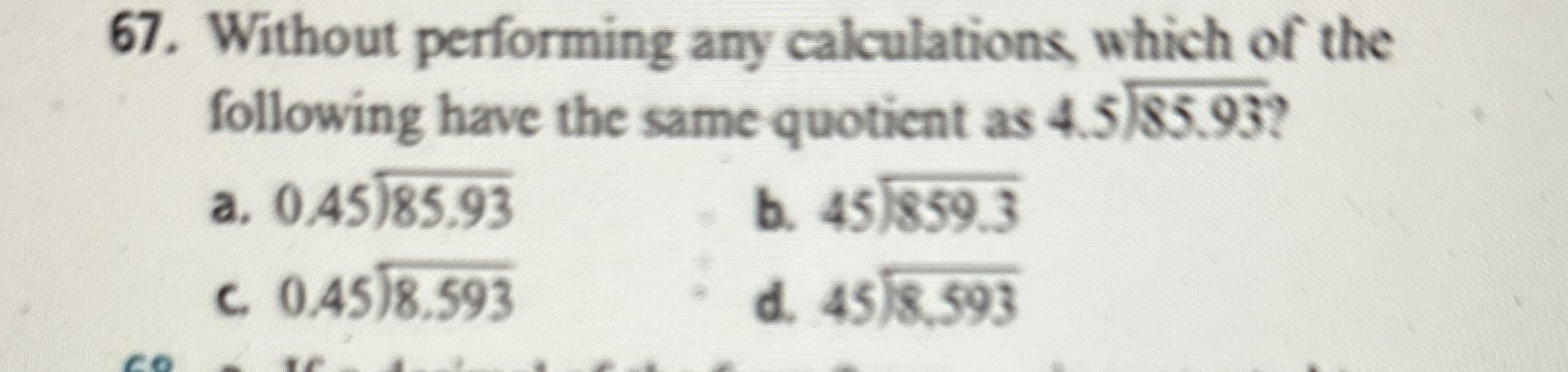Solved Without performing any calculations, which of the | Chegg.com