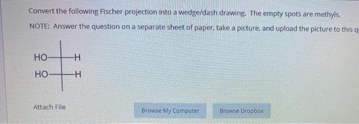 Solved Convert the following Fischer projection into a | Chegg.com