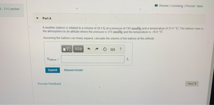 Solved - Review Constants 1 Periodic Table 211) section Part | Chegg.com