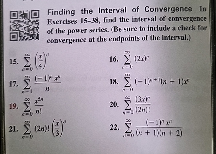 Solved Finding the Interval of Convergence In Exercises | Chegg.com