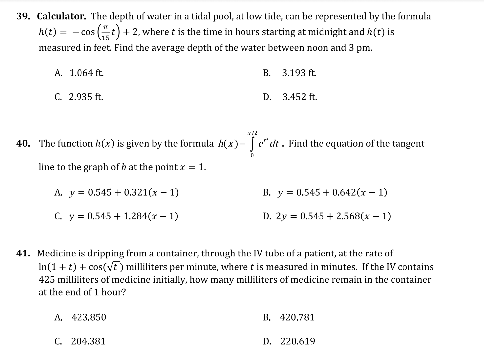 Solved Please help with numbers 39,40, ﻿and 41 | Chegg.com