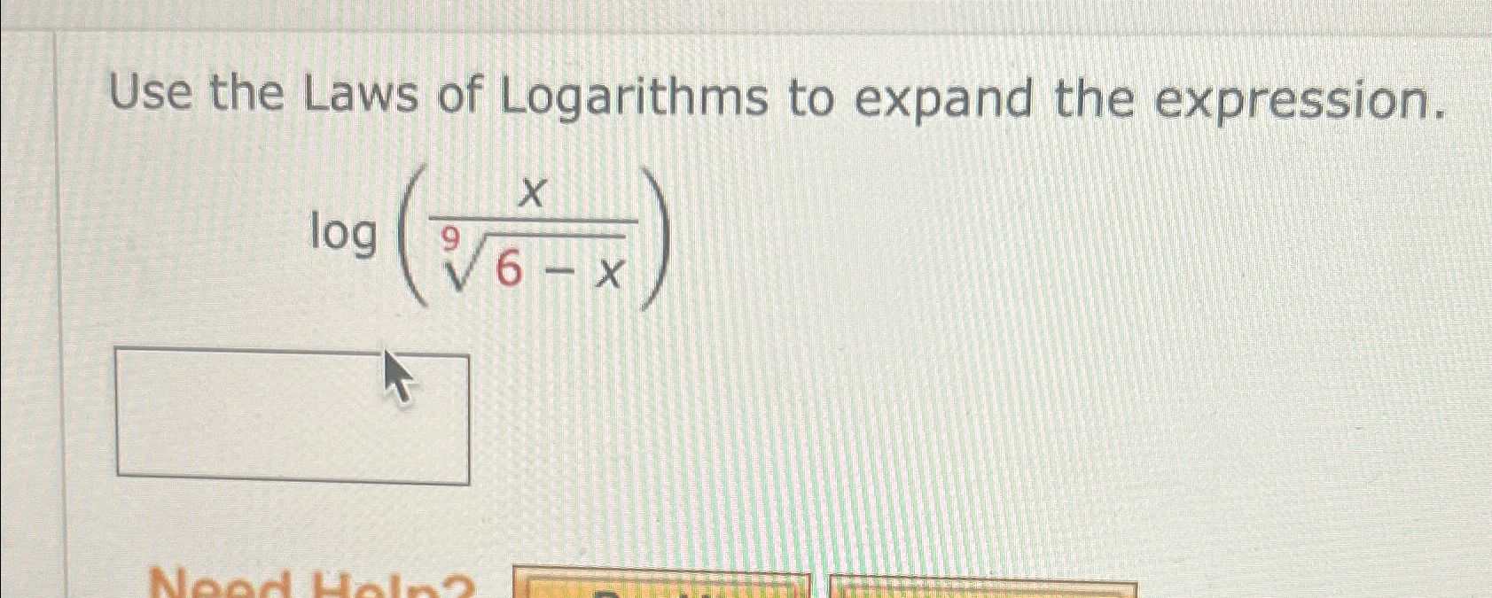 Solved Use the Laws of Logarithms to expand the | Chegg.com