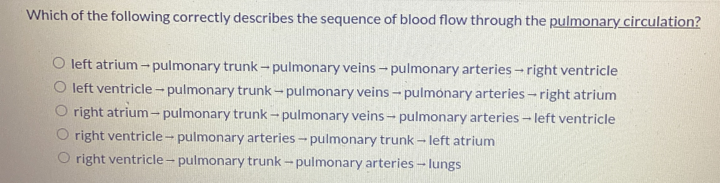 Solved Which of the following correctly describes the | Chegg.com