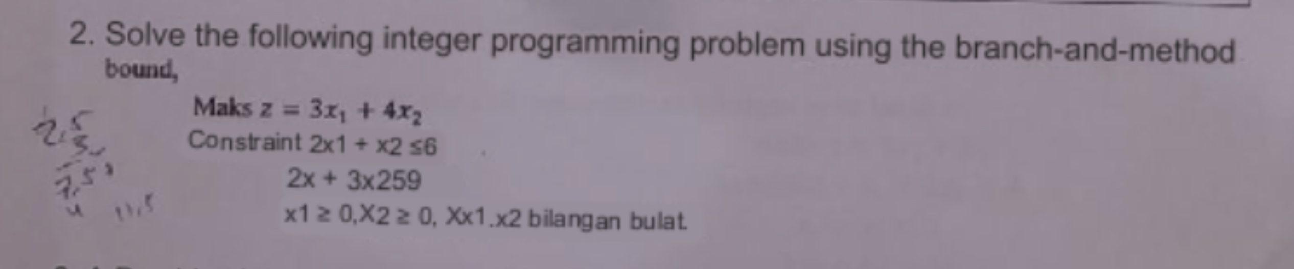 Solved Solve the following integer programming problem using | Chegg.com