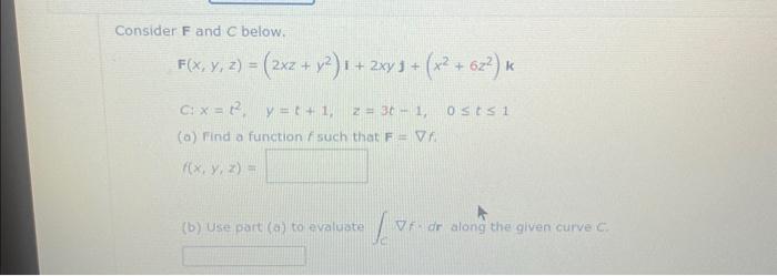 Solved Consider F and C below. | Chegg.com
