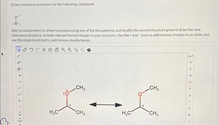 Solved The new resonance structure (based on the pattern | Chegg.com