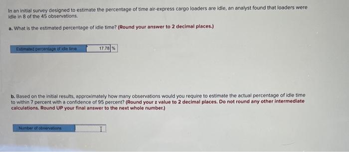 Solved In an initial survey designed to estimate the | Chegg.com