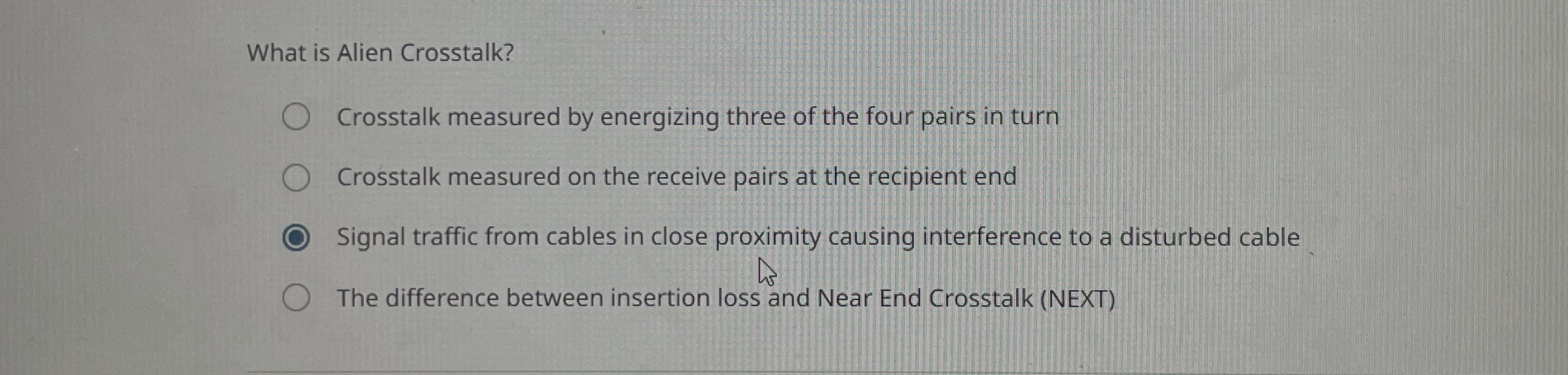 Solved What is Alien Crosstalk?Crosstalk measured by | Chegg.com