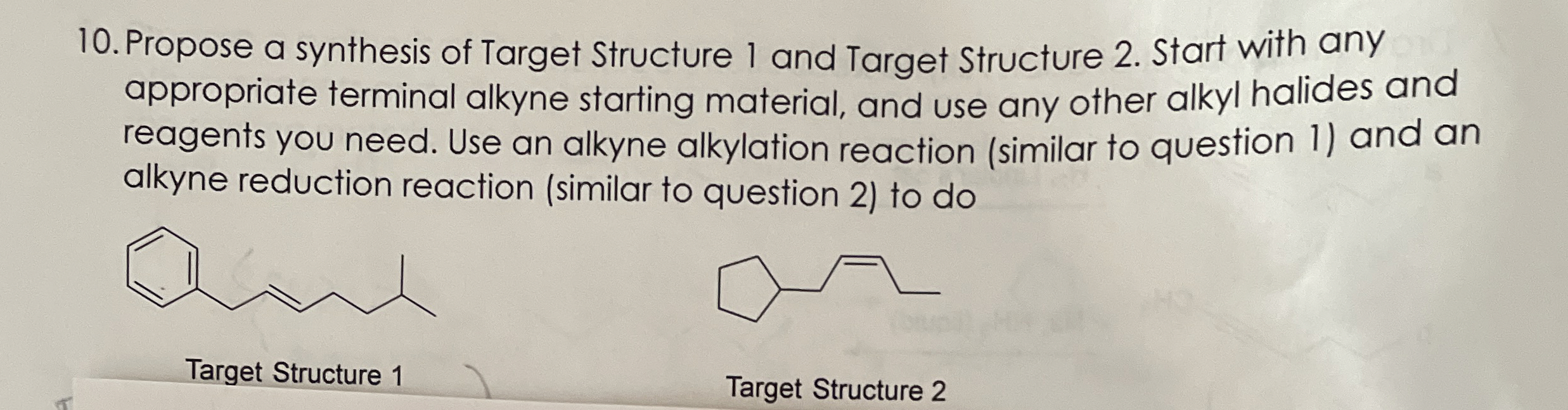 Solved Propose a synthesis of Target Structure 1 ﻿and Target | Chegg.com