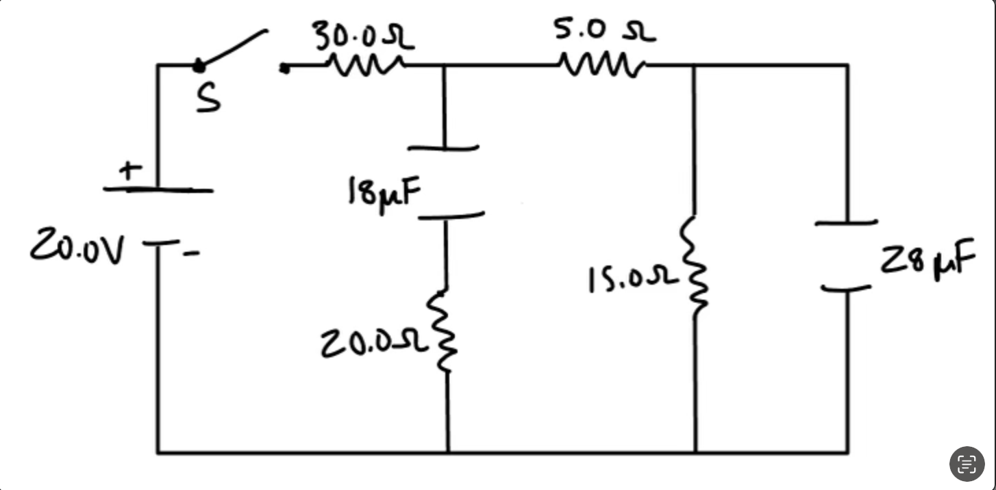 Solved In the circuit shown, Switch S is initially open and | Chegg.com