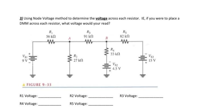 Solved 3) Using Node Voltage method to determine the voltage | Chegg.com