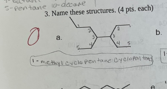 Solved Name these structures. (4 ﻿pts. ﻿each)a. | Chegg.com