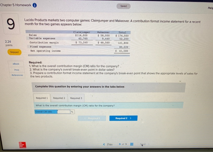 Solved Chapter 5 Homework Seved Help 9 Lucido Products | Chegg.com Solved Chapter 5 Homework Seved Help 9 Lucido Products | Chegg.com