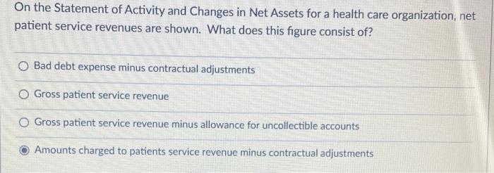 Solved On the Statement of Activity and Changes in Net | Chegg.com
