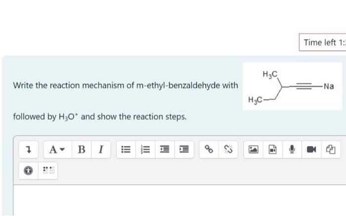 Solved Write the reaction mechanism of m-ethyl-benzaldehyde | Chegg.com