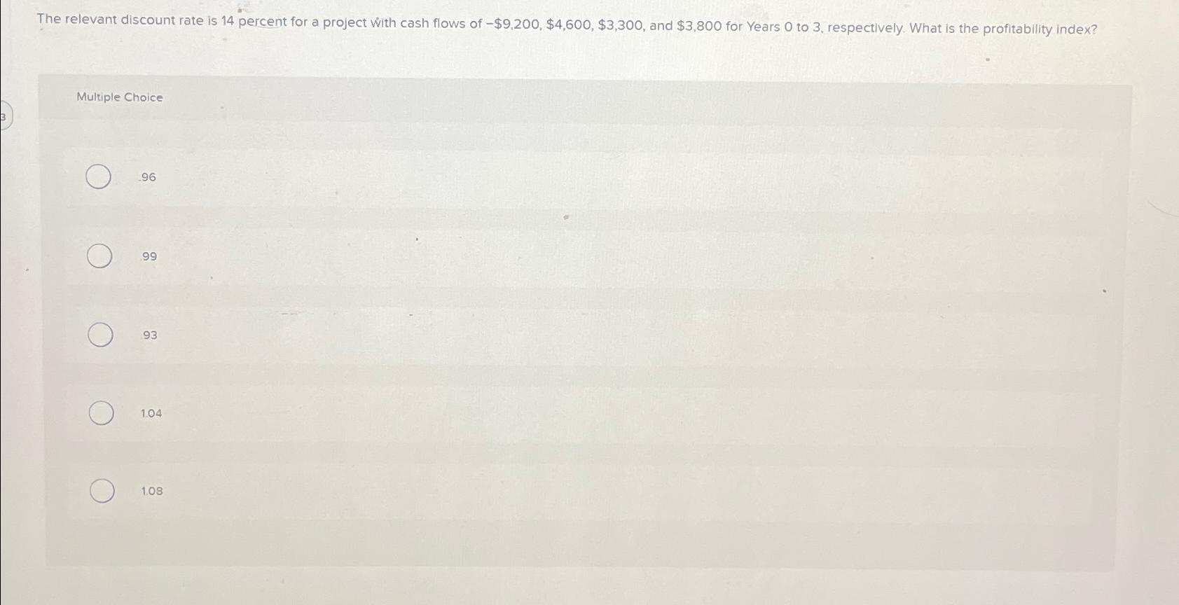 Solved Multiple Choice9699931041.08 | Chegg.com