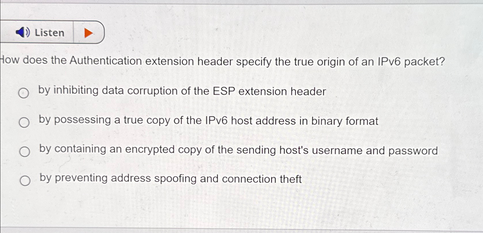 Solved ListenHow does the Authentication extension header | Chegg.com