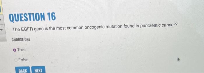 Solved The EGFR gene is the most common oncogenic mutation | Chegg.com