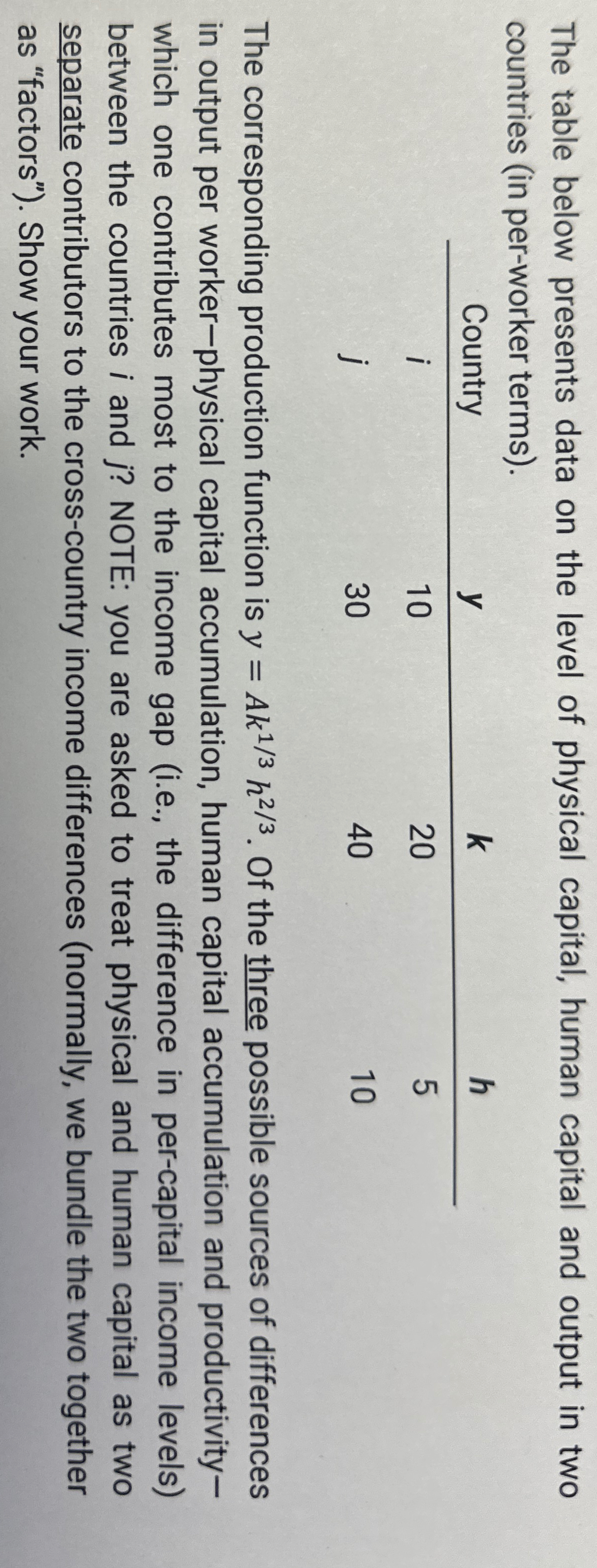 Solved The table below presents data on the level of | Chegg.com