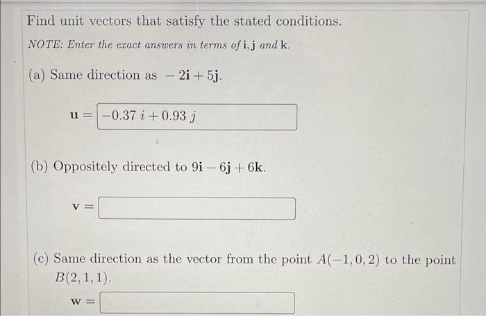 Solved Find the component forms of v+w and v−w in 2-space, | Chegg.com