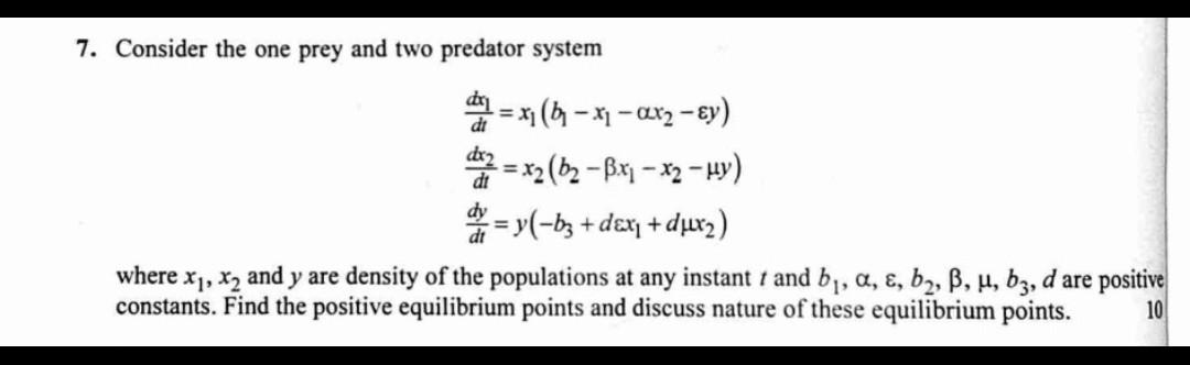 Solved NO hint's. find equilibrium point of the system, and | Chegg.com