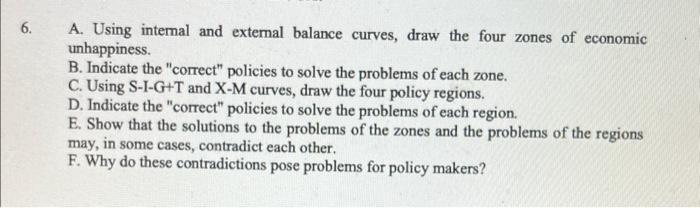 Solved A. Using internal and external balance curves, draw | Chegg.com