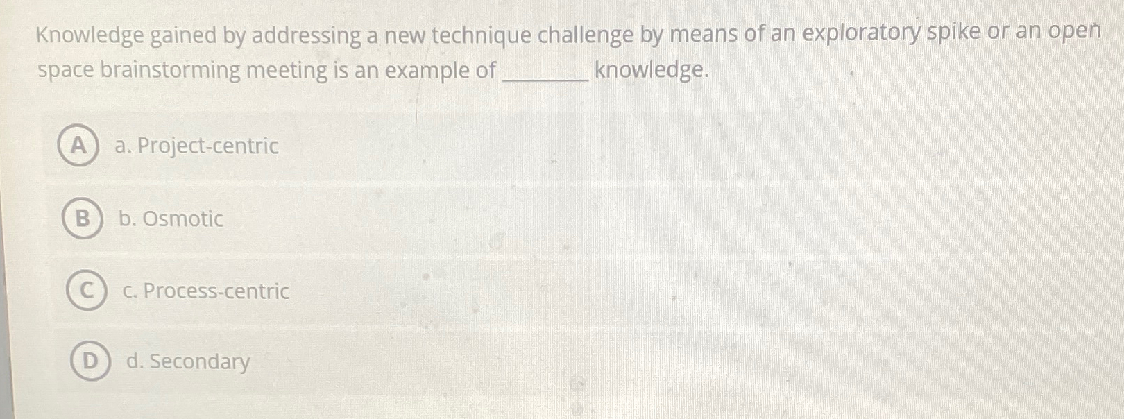 Solved Knowledge gained by addressing a new technique | Chegg.com