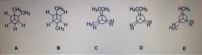 Solved Identify the hughest energy conformatjon of butane | Chegg.com