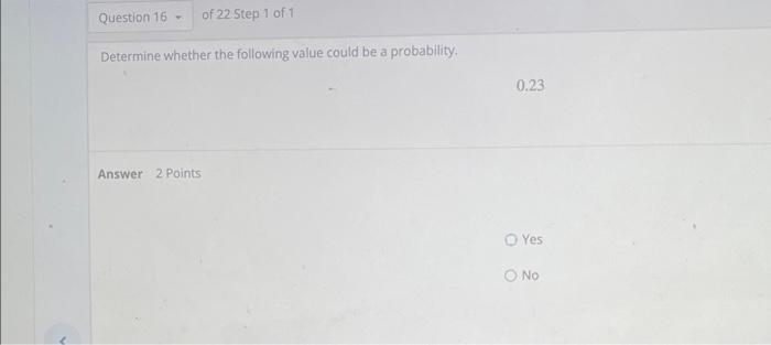 Solved Determine whether the following value could be a | Chegg.com