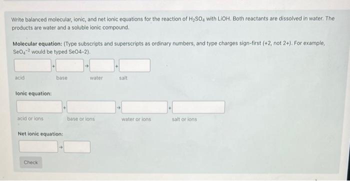 Solved Write balanced molecular, ionic, and net ionic | Chegg.com