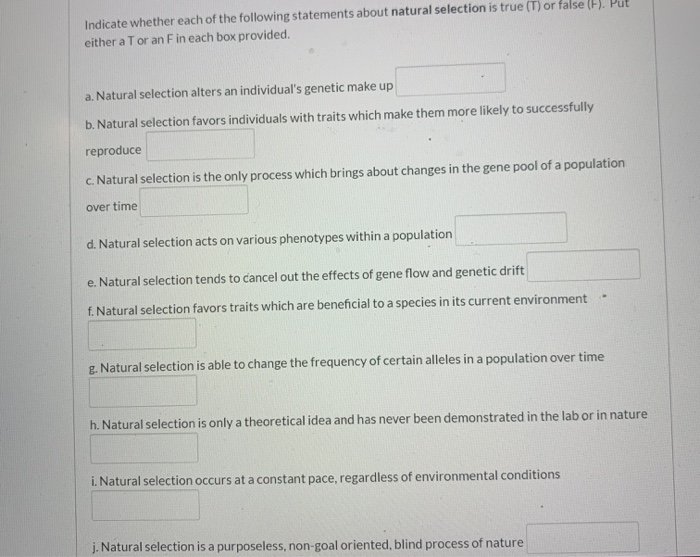 Solved Indicate whether each of the following statements | Chegg.com