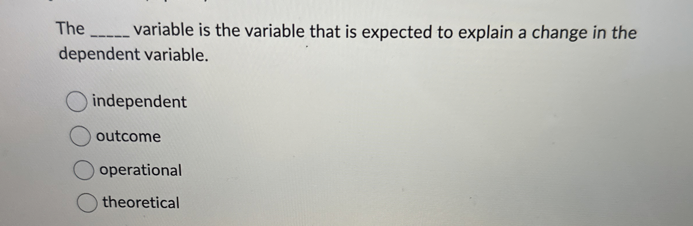 Solved The q, ﻿variable is the variable that is expected to | Chegg.com