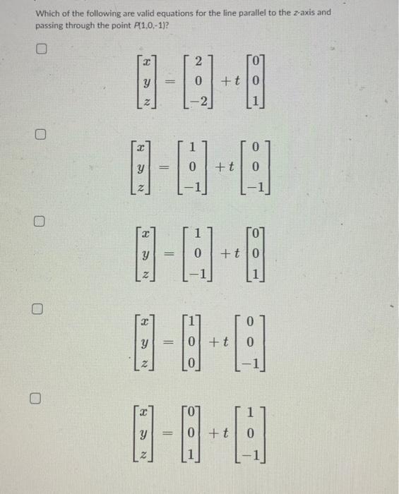 Solved Which of the following are valid equations for the | Chegg.com