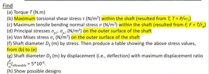 Solved Given - Power transmitted P=500 kW - Shaft rotational | Chegg.com