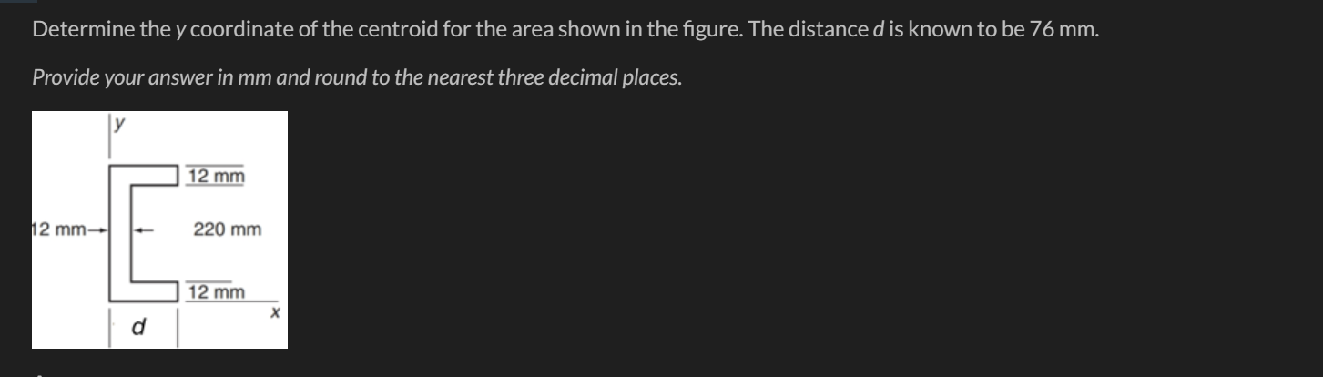 Solved Determine the \( ﻿y \) ﻿coordinate of the centroid | Chegg.com