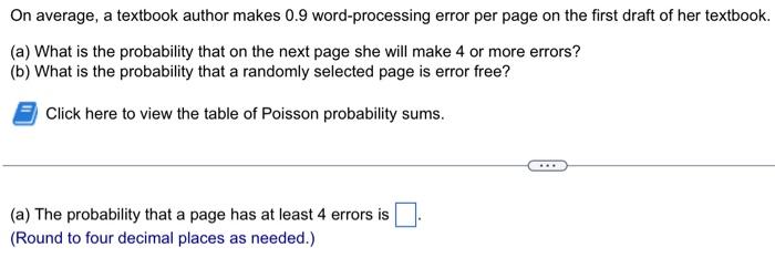 Solved On average, a textbook author makes 0.9 | Chegg.com