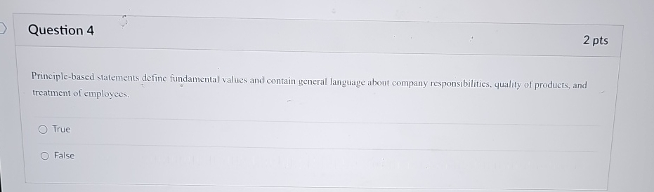 Solved Question 42 ﻿ptsPrinciple-based statements define | Chegg.com
