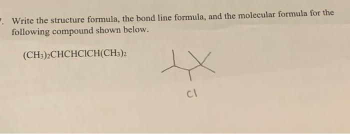 Solved F. Write the structure formula, the bond line | Chegg.com
