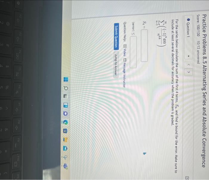 Solved Practice Problems 8 5 Alternating Series And Absolute