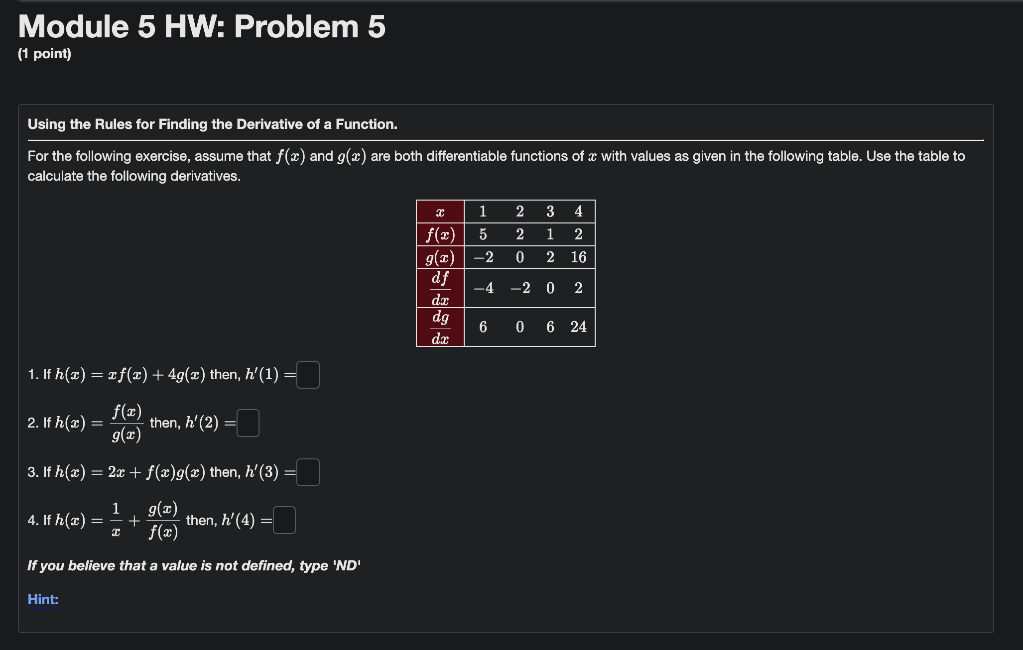 Solved Using the Rules for Finding the Derivative of a | Chegg.com