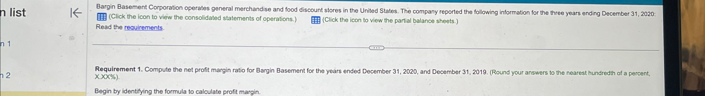 Solved Bargin Basement Corporation operates general | Chegg.com