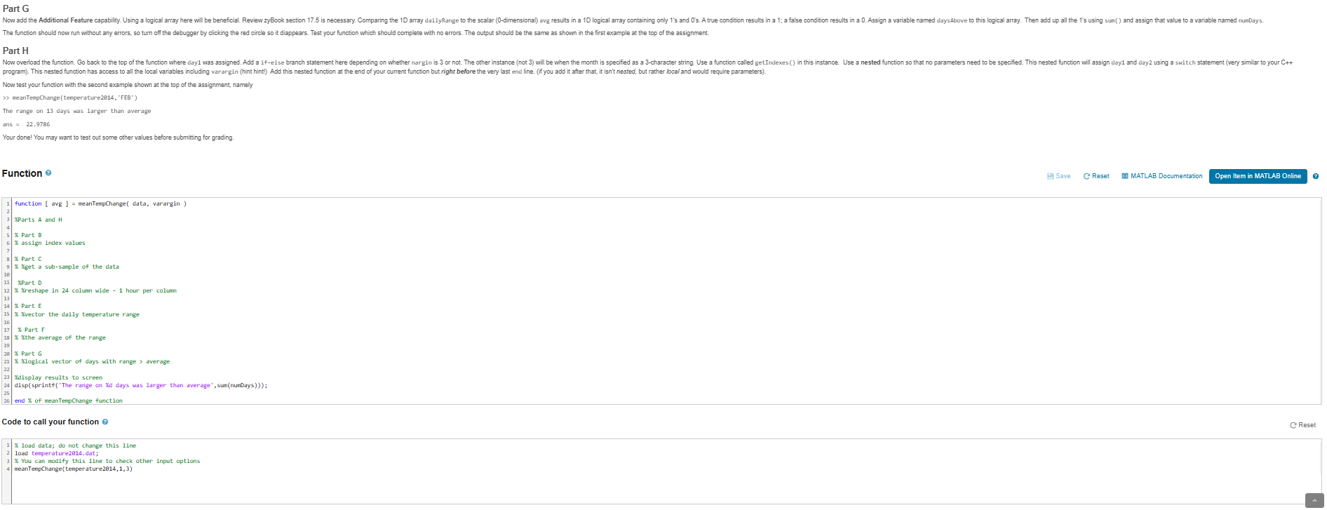 Solved I need help with this assignmentPart A The function | Chegg.com
