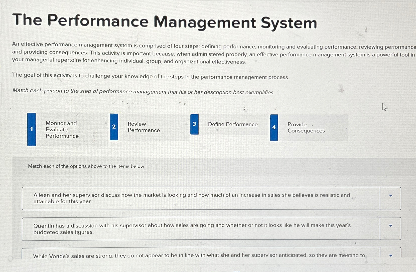 Solved The Performance Management SystemAn effective | Chegg.com