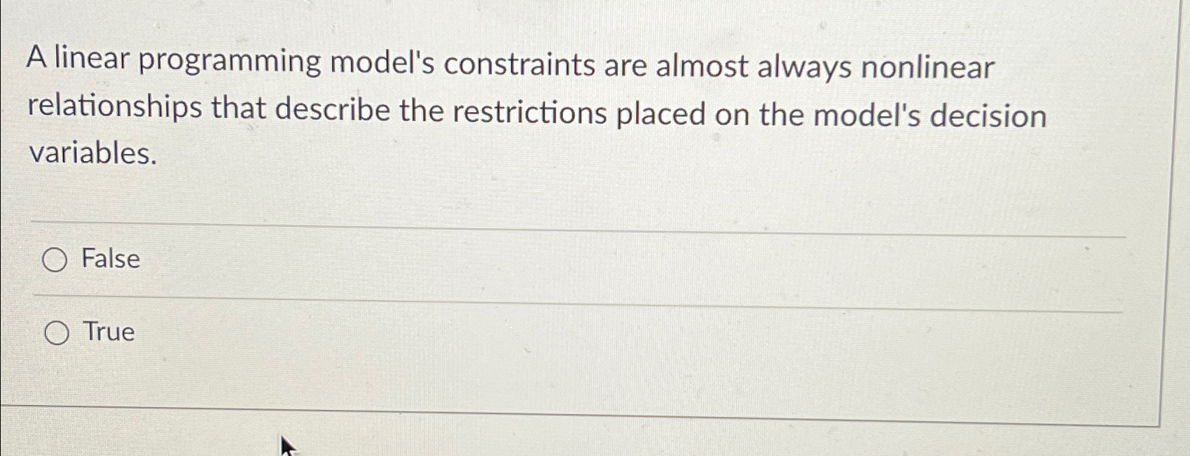 Solved A linear programming model's constraints are almost | Chegg.com